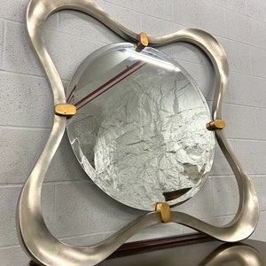 Vintage MCM Bassett Mirror Co Silver With Gold Leaf Mirror - Etsy