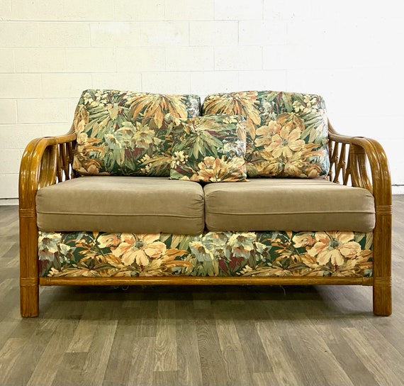 Vintage Boho Coastal Tropical Style Ficks Reed Style Rattan Loveseat Etsy UK
