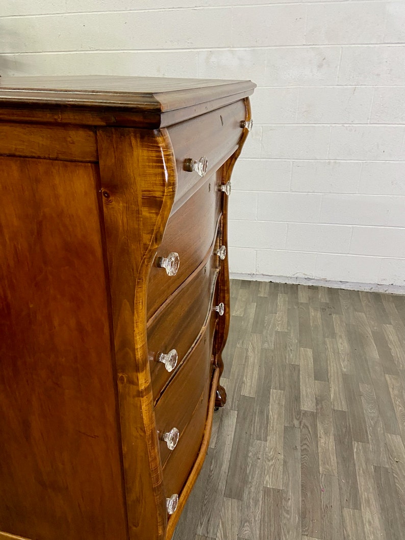 Vintage American Empire Style Claw Foot Five Drawer Chest of - Etsy