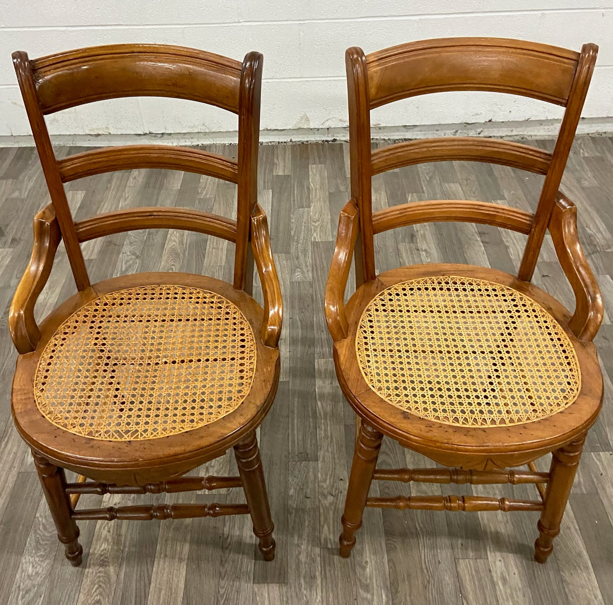 Antique Victorian Eastlake Style Ladderback Cane Dining Chairs - Etsy
