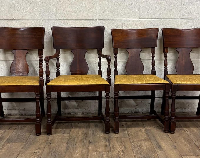 Vintage Duncan Phyfe Regency Empire Style Klismos Dining Chairs - Set ...