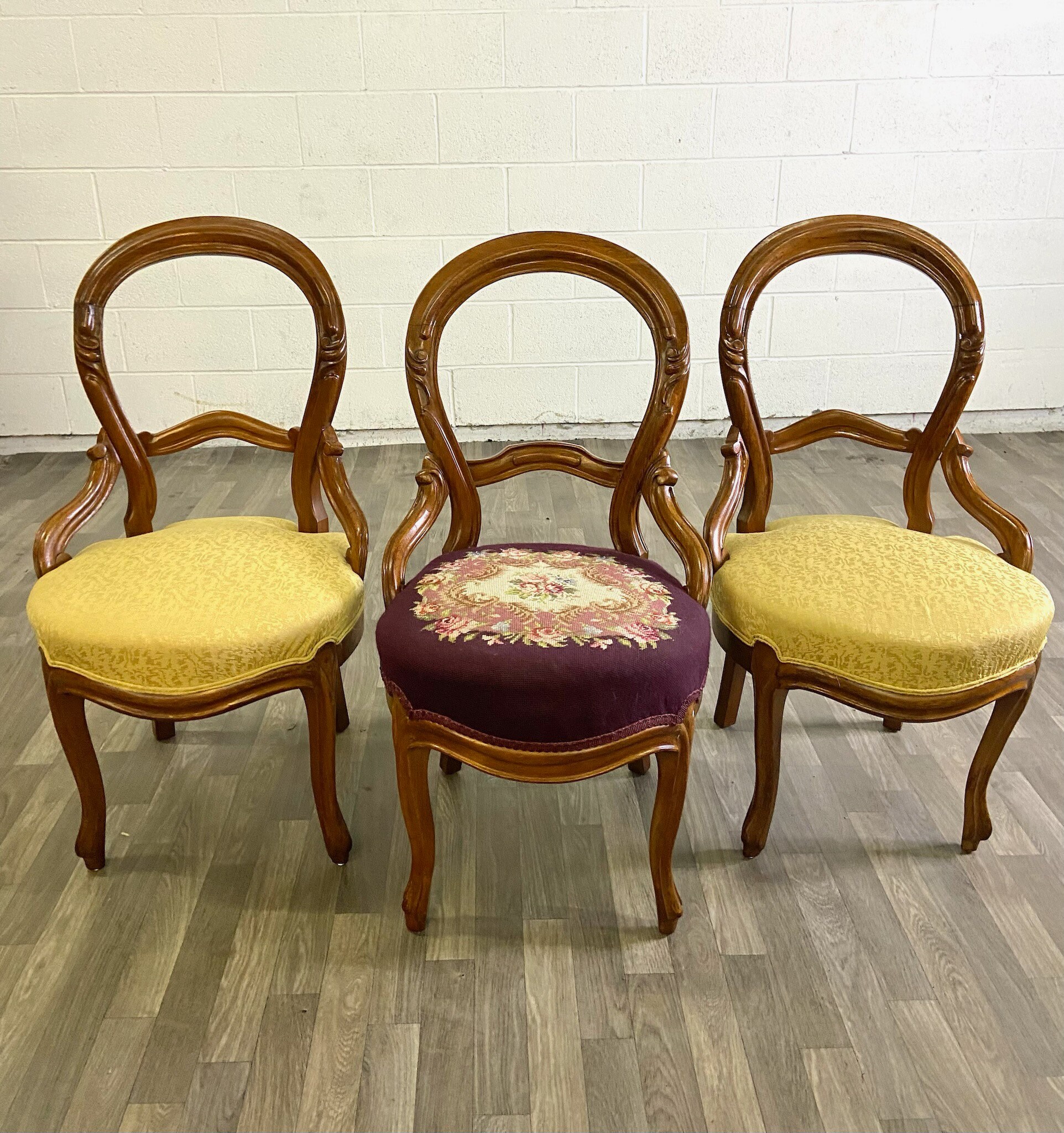 Antique Victorian Style Carved Balloon Back Dining Parlor - Etsy