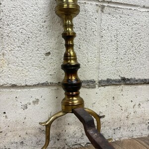 Vintage Queen Anne Style Brass and Iron Andirons With Ball Feet - Etsy