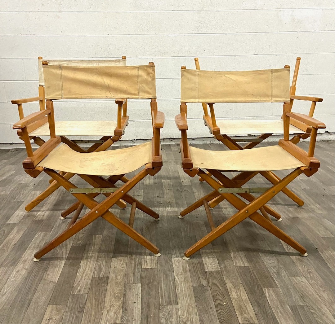 Vintage Dining Height Director's Chairs by Telescope Furniture and ...