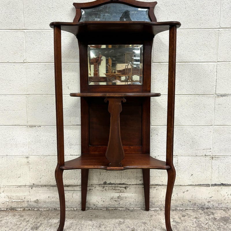 Antique Hall Tree With Mirror - Etsy