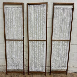 Vintage Room Divider Panels With Lace - Etsy
