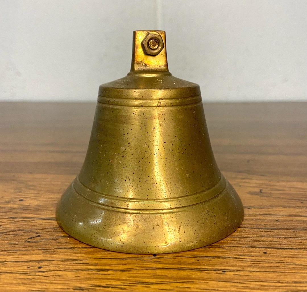 Vintage Small Brass Bell - Etsy