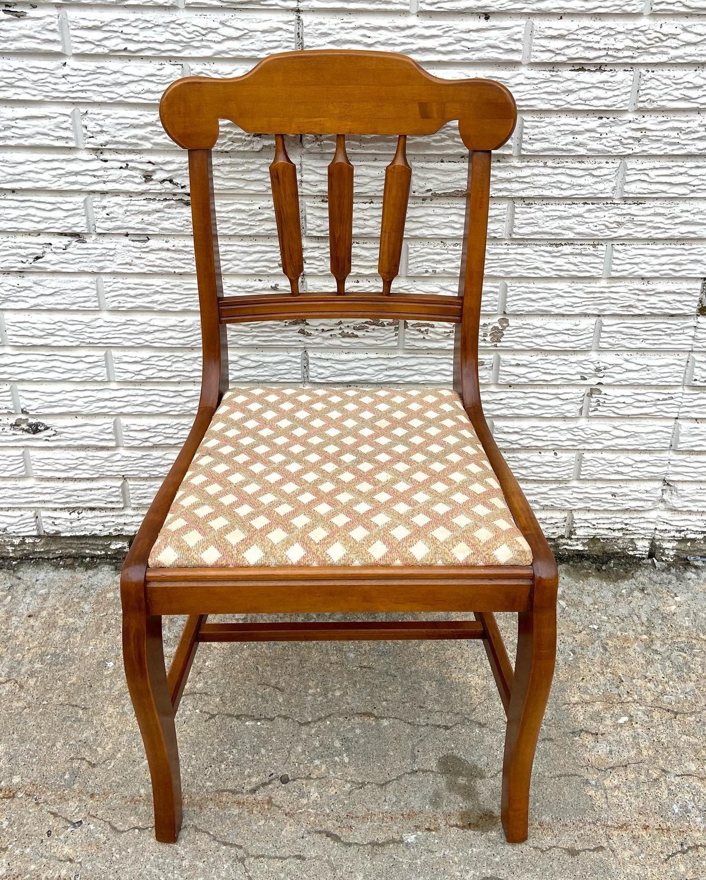 Vintage Solid Maple Arrow Back Dining Chair by Unique - Etsy
