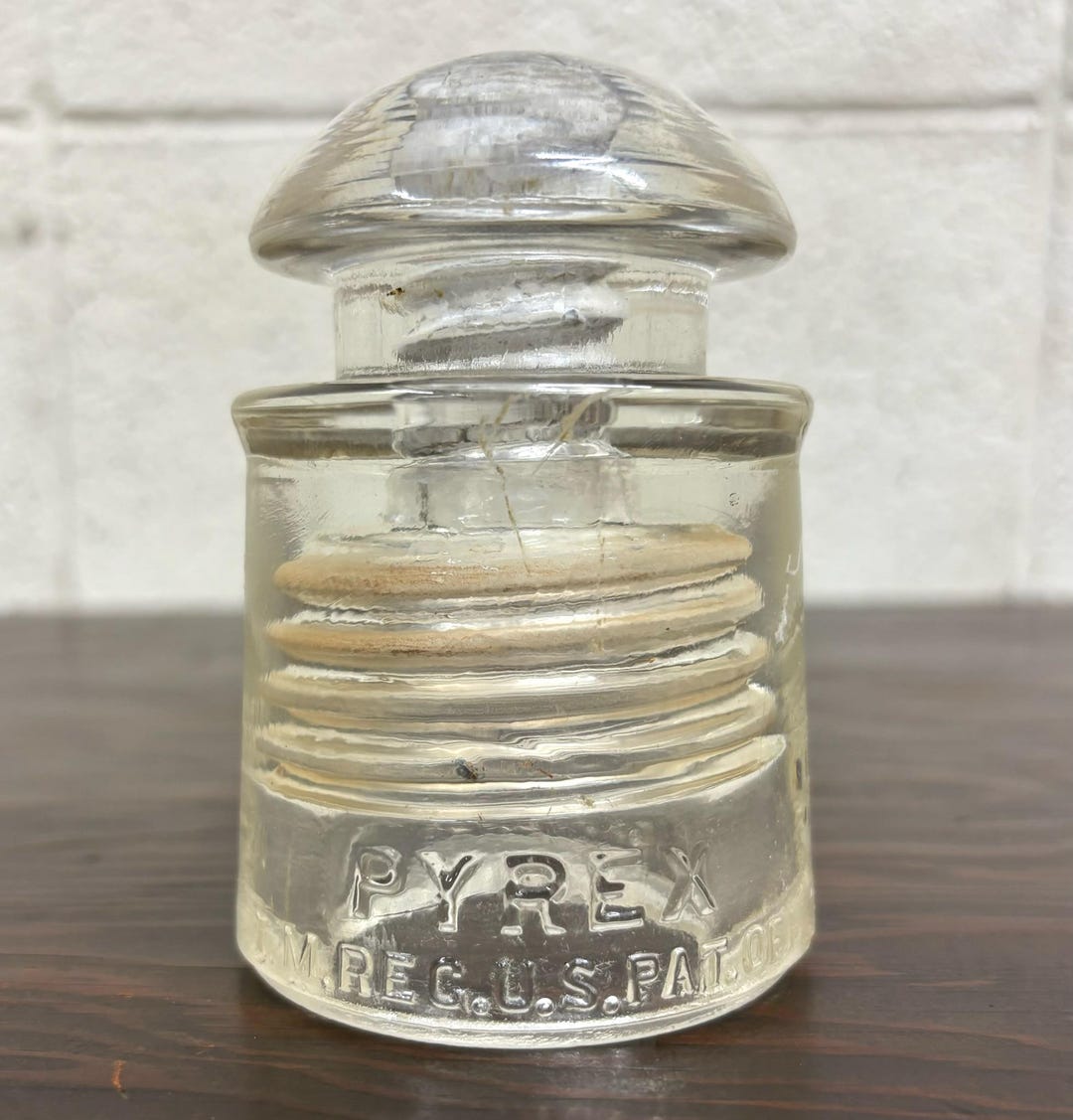 Vintage PYREX Clear Glass Insulator - Etsy