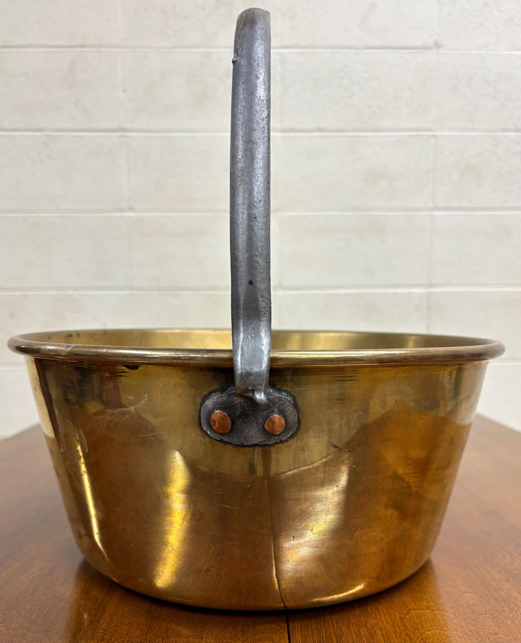 Antique Brass Jam Pan Pot Bucket With Iron Handle - Etsy
