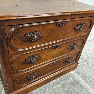Vintage Victorian Hand Carved Dresser Chest of Drawers Linen Chest - Etsy