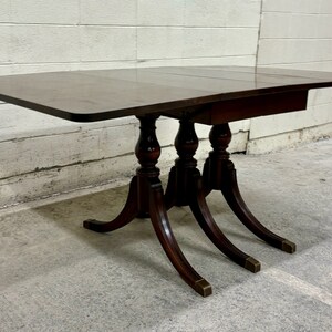 Vintage Duncan Phyfe Style Mahogany Drop Leaf Dining Table W/ Jefferson ...
