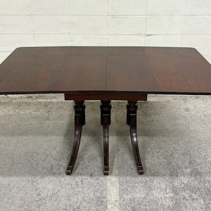 Vintage Duncan Phyfe Style Mahogany Drop Leaf Dining Table W/ Jefferson ...