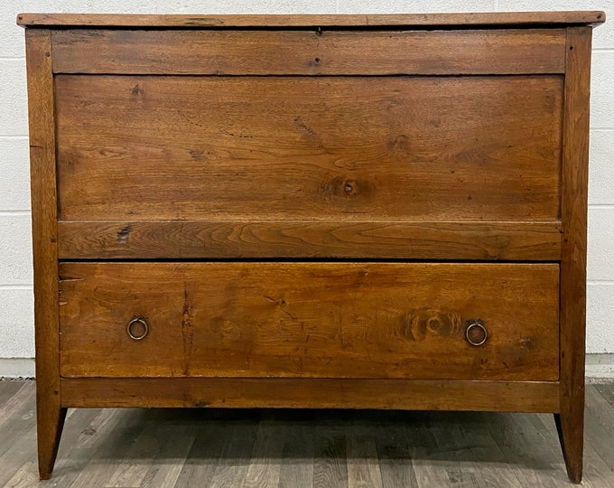 Antique Primitive Early 1800s Pine Blanket Chest Mule Chest Commode ...