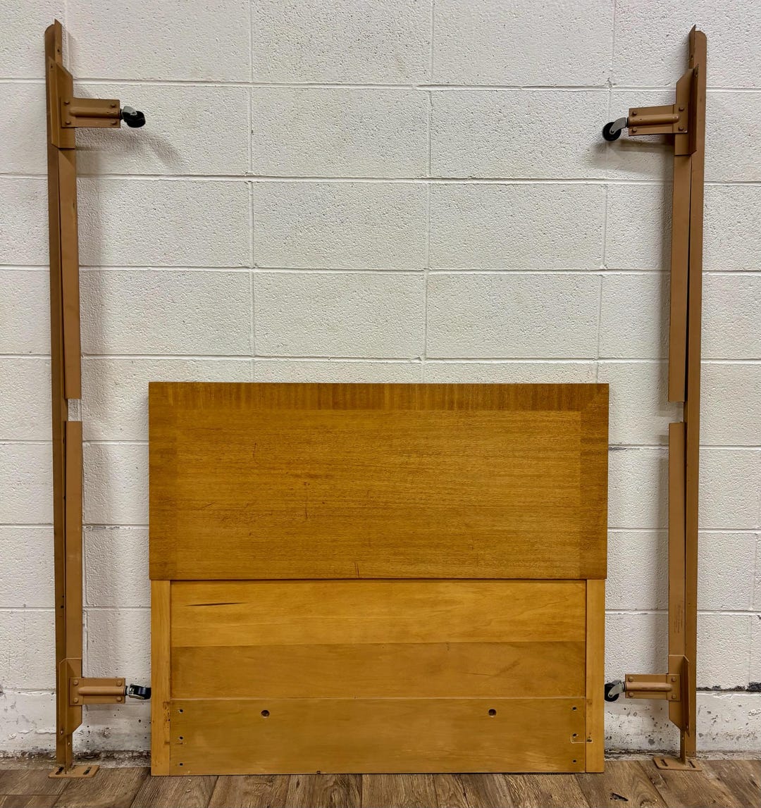 Vintage Twin Size Mid Century Modern MCM Inlaid Border Headboard With ...