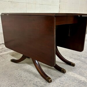 Vintage Duncan Phyfe Style Mahogany Drop Leaf Dining Table W/ Jefferson ...