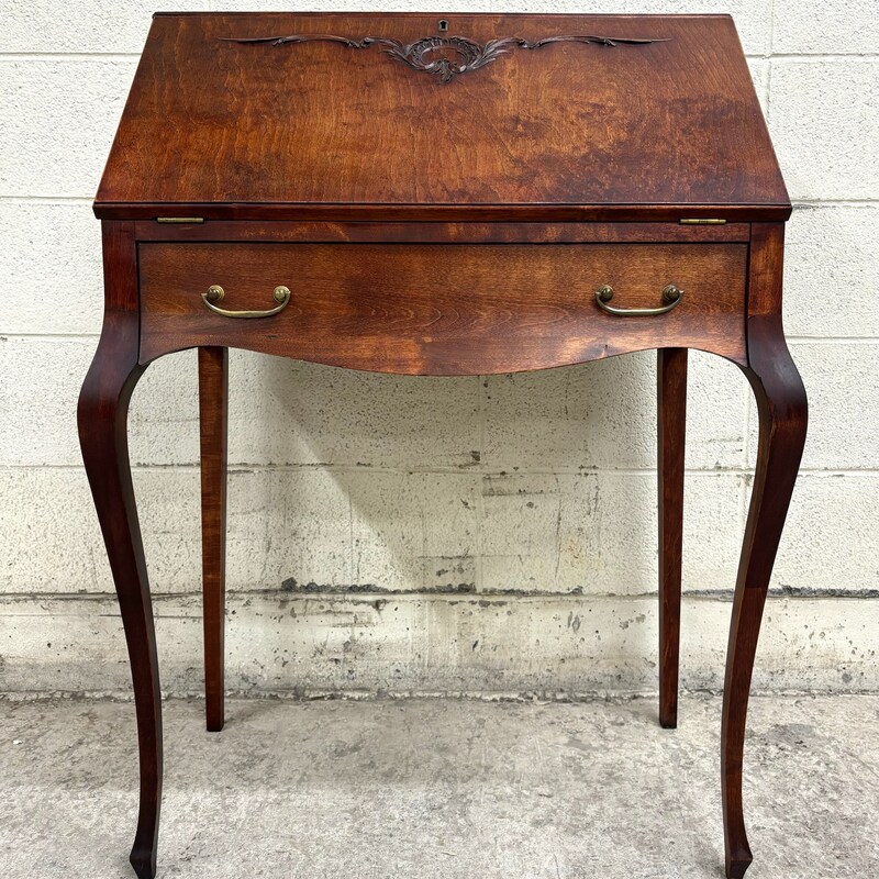 Antique Drop Front Secretary Desk - Etsy