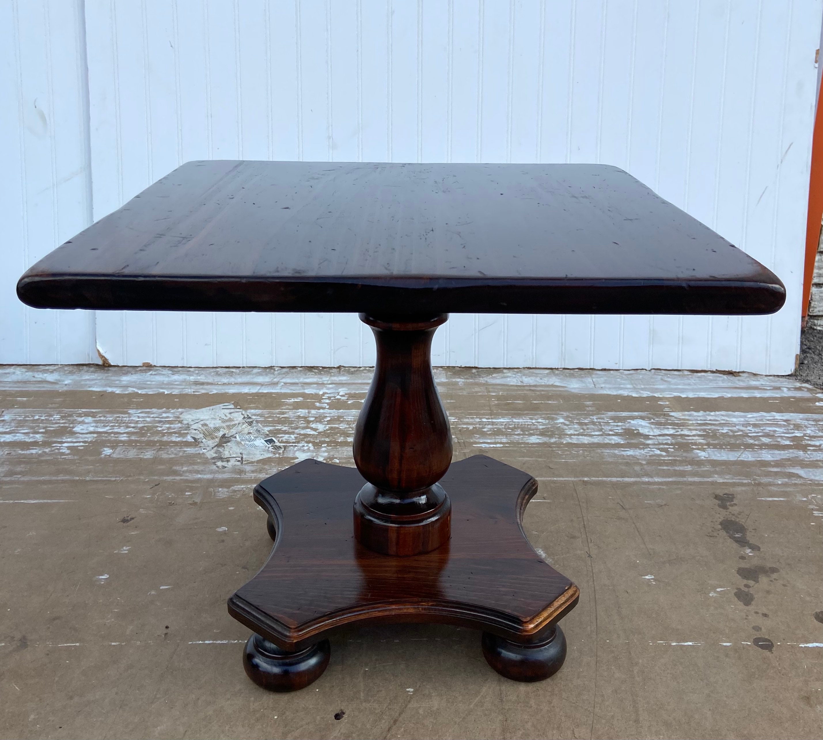 Square Pedestal Dining Table