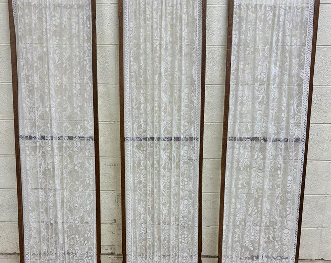 Vintage Room Divider Panels With Lace - Etsy