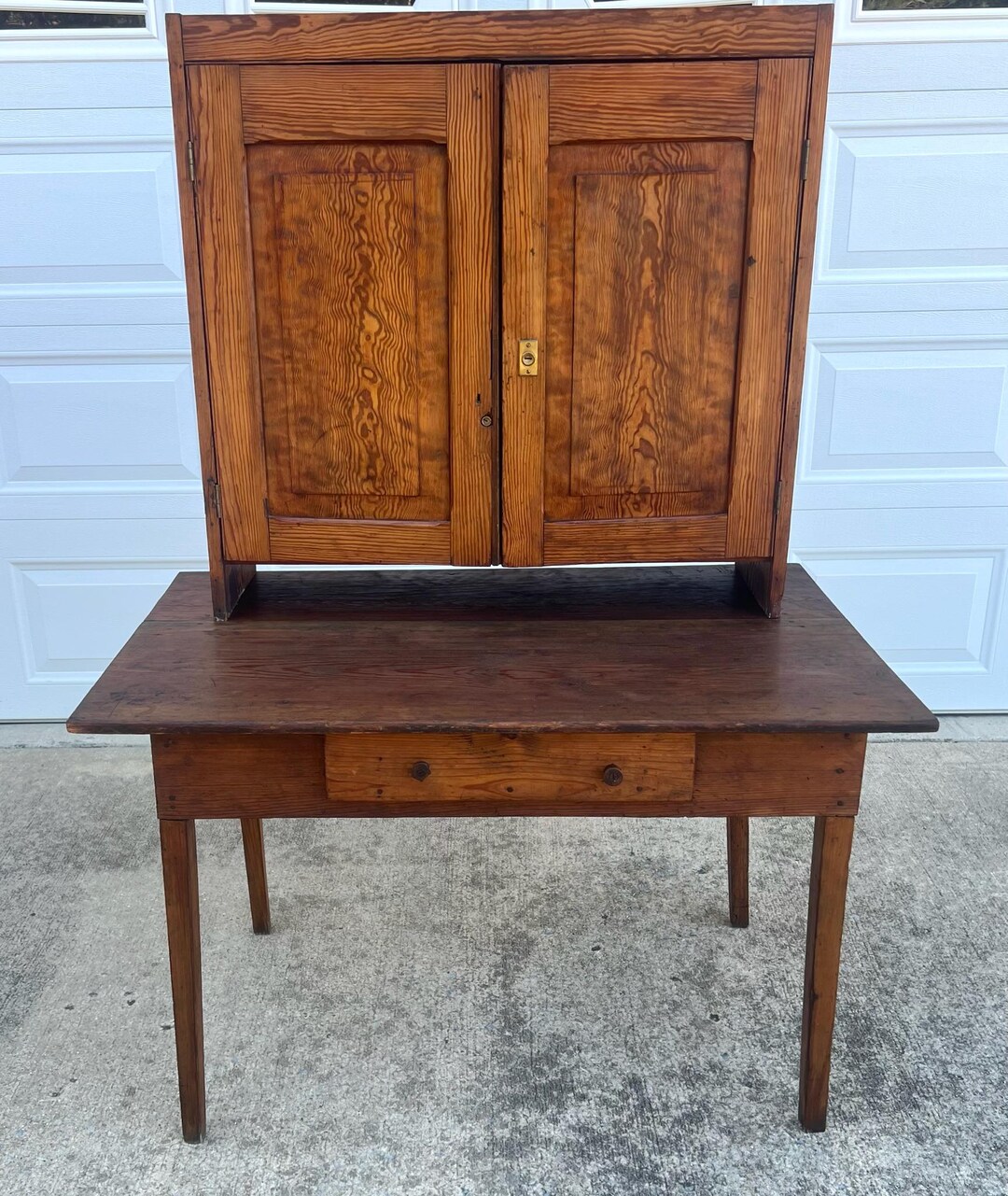 Antique Primitive Shaker Style Secretary Desk Plantation Desk Writing ...