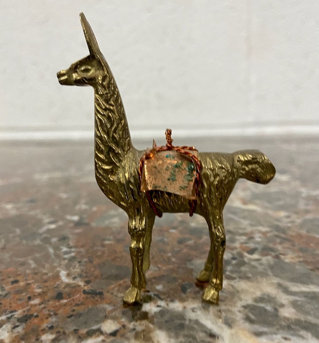 Vintage Brass Llama Figurine - Etsy