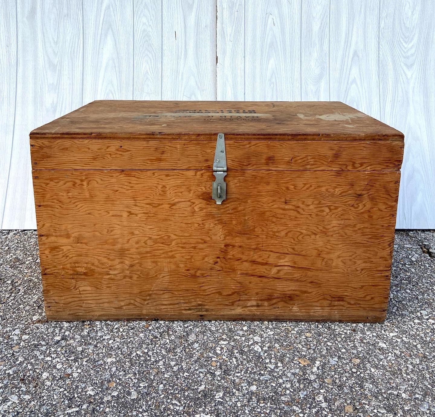 Wooden Military Footlocker