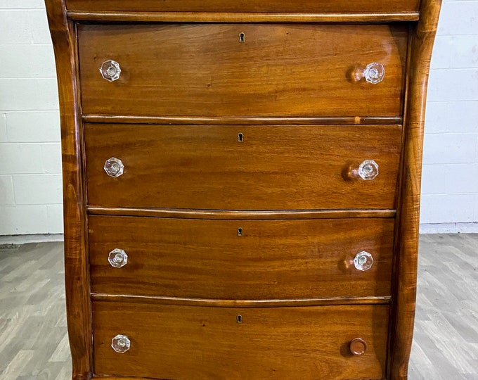 Vintage American Empire Style Claw Foot Five Drawer Chest of Drawers - Etsy