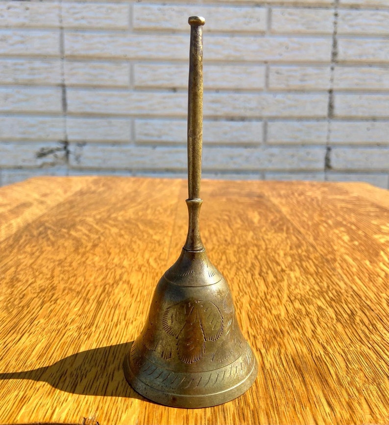 Vintage Brass Long Stem Bell - Etsy