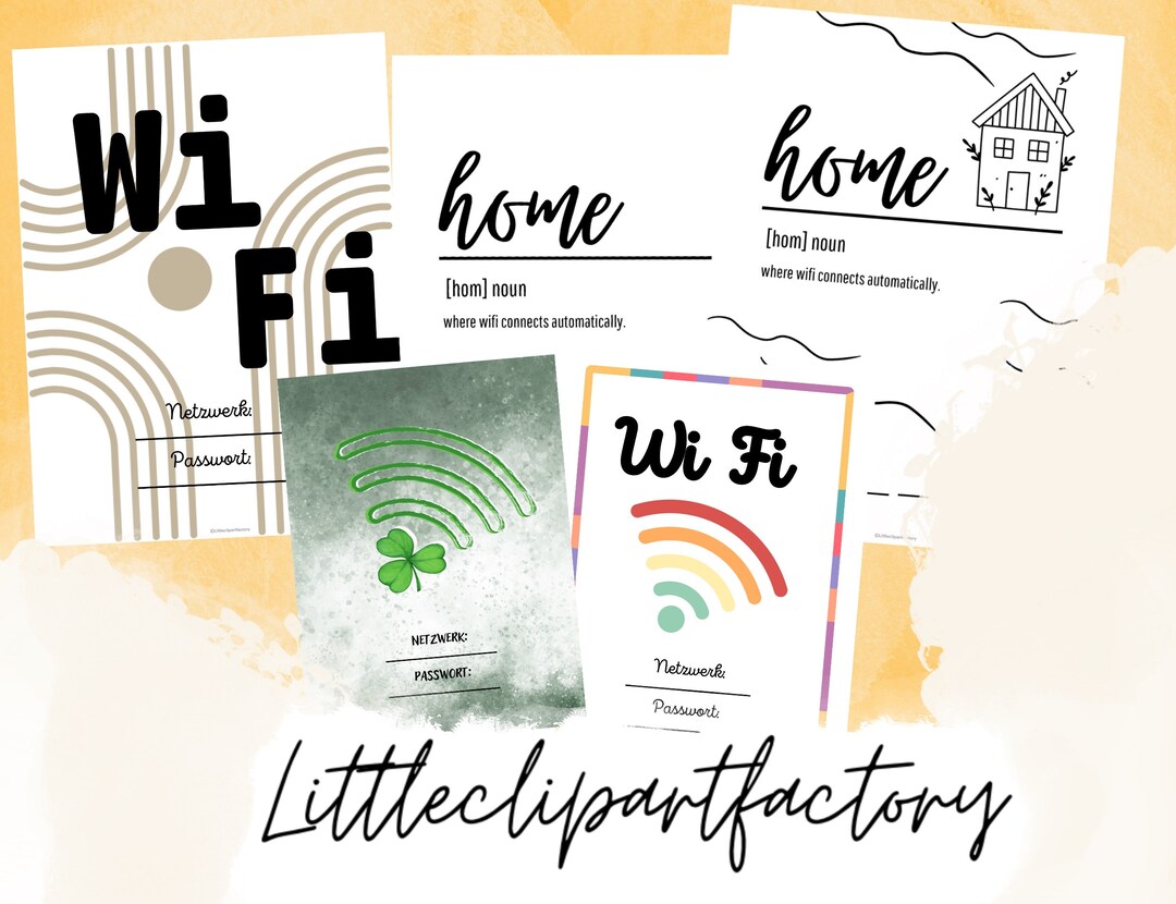 Wifi Template Password, Wifi Form, Guest Wifi Key - Etsy