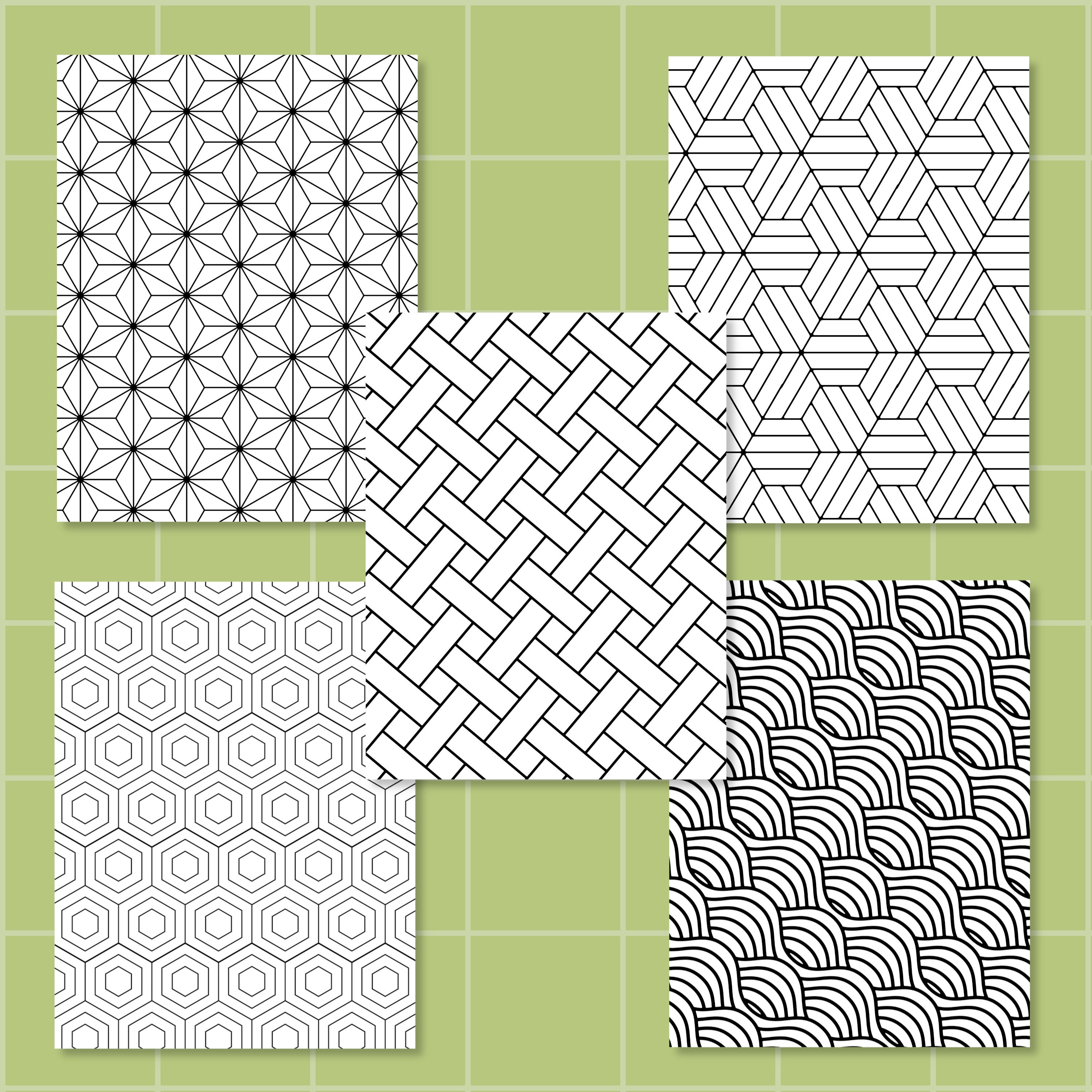 Geometric Patterns Coloring Book, Abstract Coloring Pages, Fun Relaxing ...