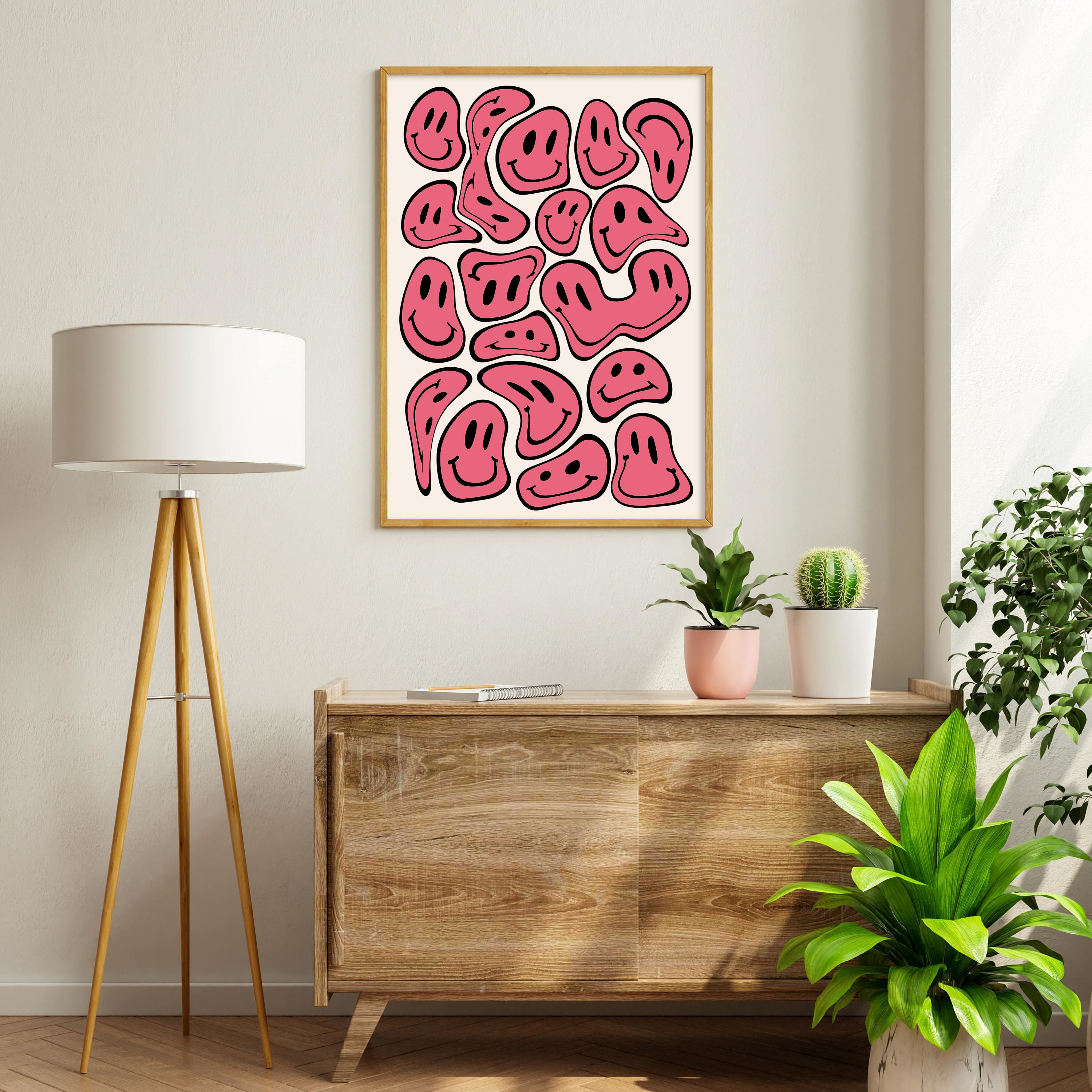 Smiley Face Wall Art Indie Room Decor Preppy Room Decor - Etsy