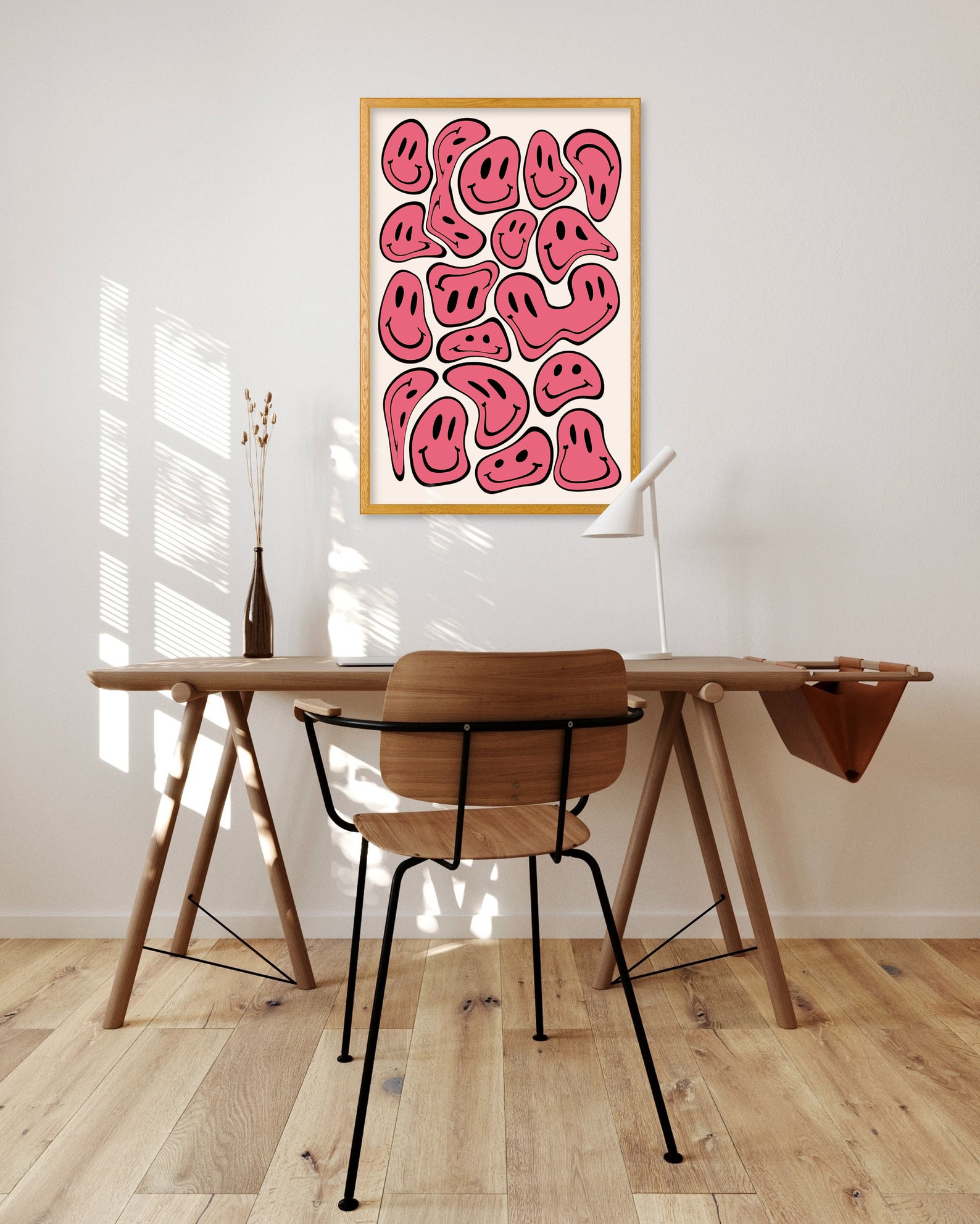 Smiley Face Wall Art, Indie Room Decor, Preppy Room Decor, Aesthetic ...