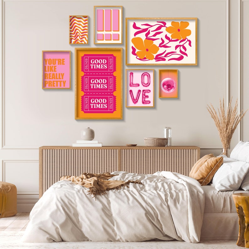 Preppy Wall Art Set of 7 Good Times Poster College Apartment - Etsy