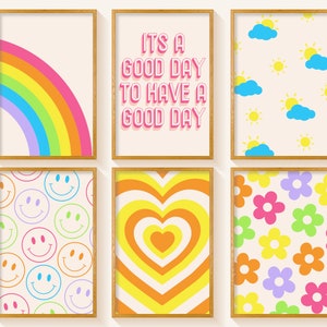 Classroom Decor, Retro Wall Art Set of 6, Classroom Posters, Colorful ...