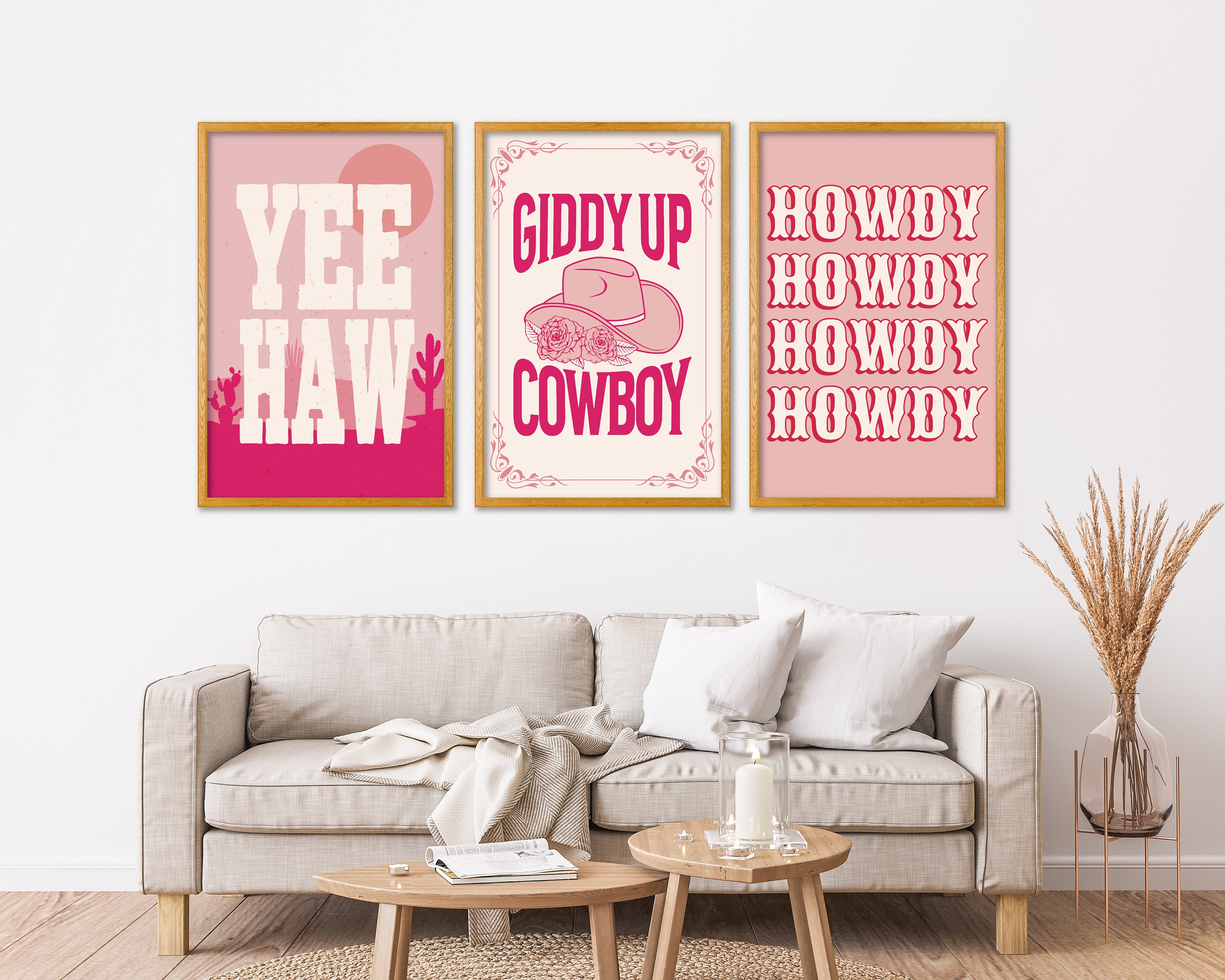 Western Gallery Wall Set, Cowboy Art, Wild West Art Prints, Preppy ...