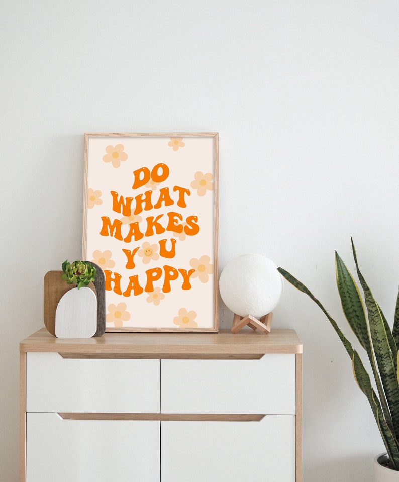 Retro Wall Art, Cute Room Decor, Aesthetic Poster, Quote Wall Art ...