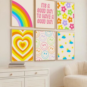 Classroom Decor, Retro Wall Art Set of 6, Classroom Posters, Colorful ...