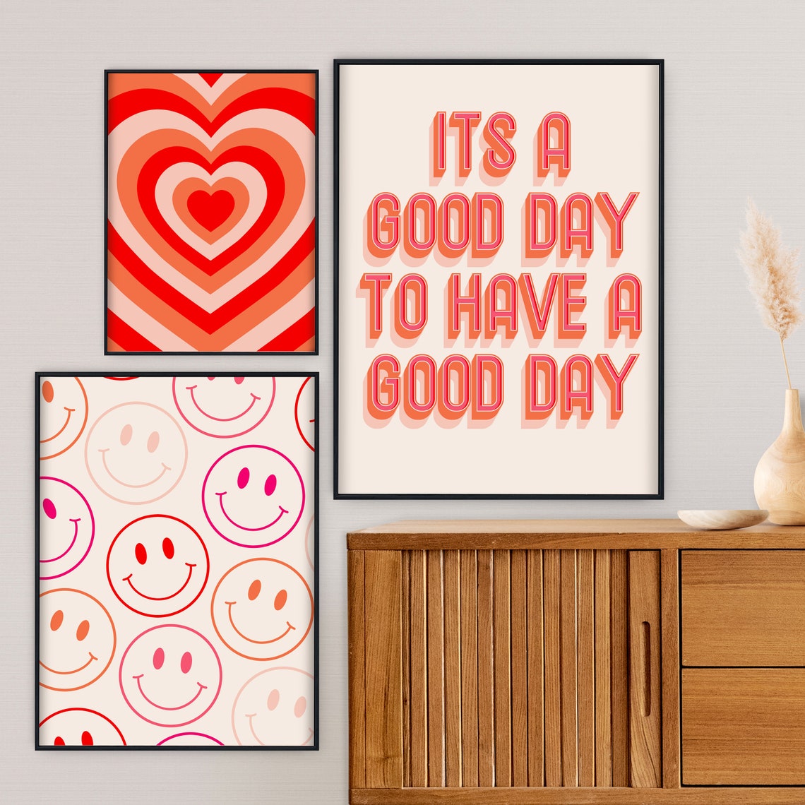 Preppy Room Decor Retro Wall Art Set of 5 Groovy Wall Art - Etsy