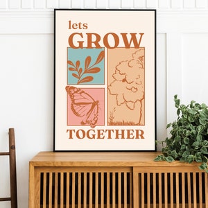 Retro Quote Wall Art, Aesthetic Wall Art, Cute Room Decor, Retro Wall ...