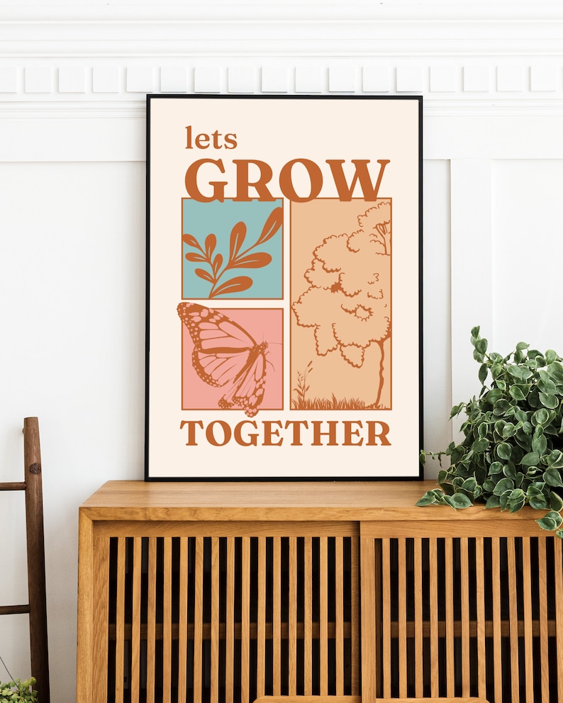 Retro Quote Wall Art, Aesthetic Wall Art, Cute Room Decor, Retro Wall ...