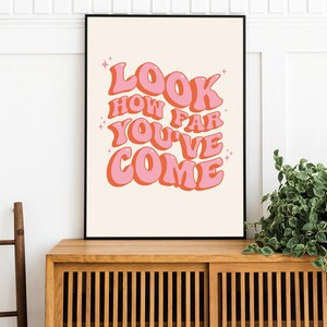 Retro Quote Wall Art, Preppy Room Decor, Aesthetic Poster, Groovy Wall ...