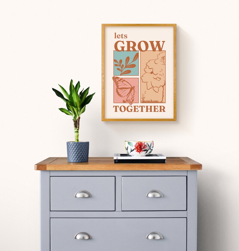 Retro Quote Wall Art, Aesthetic Wall Art, Cute Room Decor, Retro Wall ...