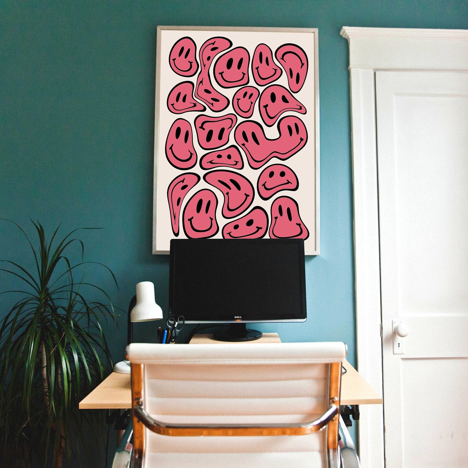 Smiley Face Wall Art, Indie Room Decor, Preppy Room Decor, Aesthetic ...