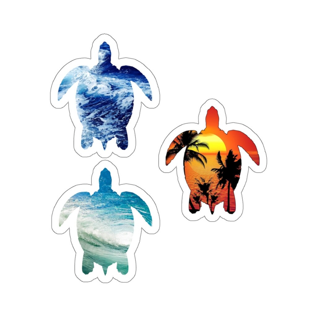 Sea Turtle Sticker Pack Beach Stickers Nature Sticker | Etsy