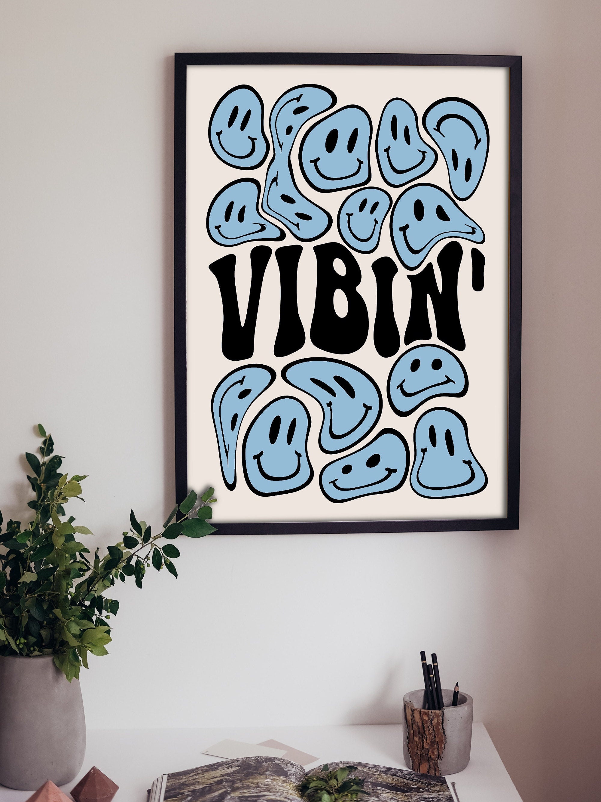 Smiley Face Wall Art Indie Room Decor Preppy Room Decor - Etsy