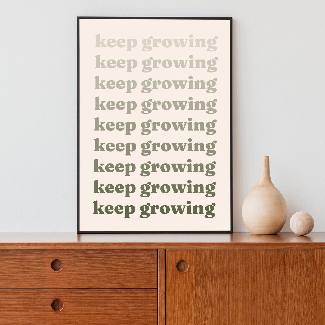 Retro Quote Print, Sage Green Wall Art, Motivational Print, Aesthetic ...