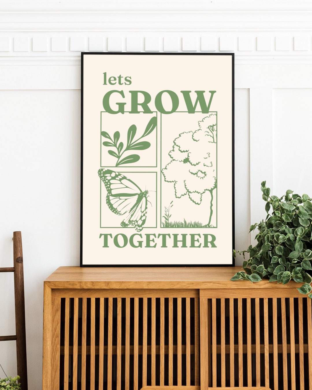 Nature Inspired Decor, Sage Green Wall Art, Cottagecore Decor, College ...