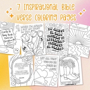 Bible Verse Coloring Pages, Faith Based Digital Coloring Book ...