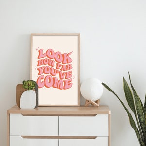 Retro Quote Wall Art, Preppy Room Decor, Aesthetic Poster, Groovy Wall ...