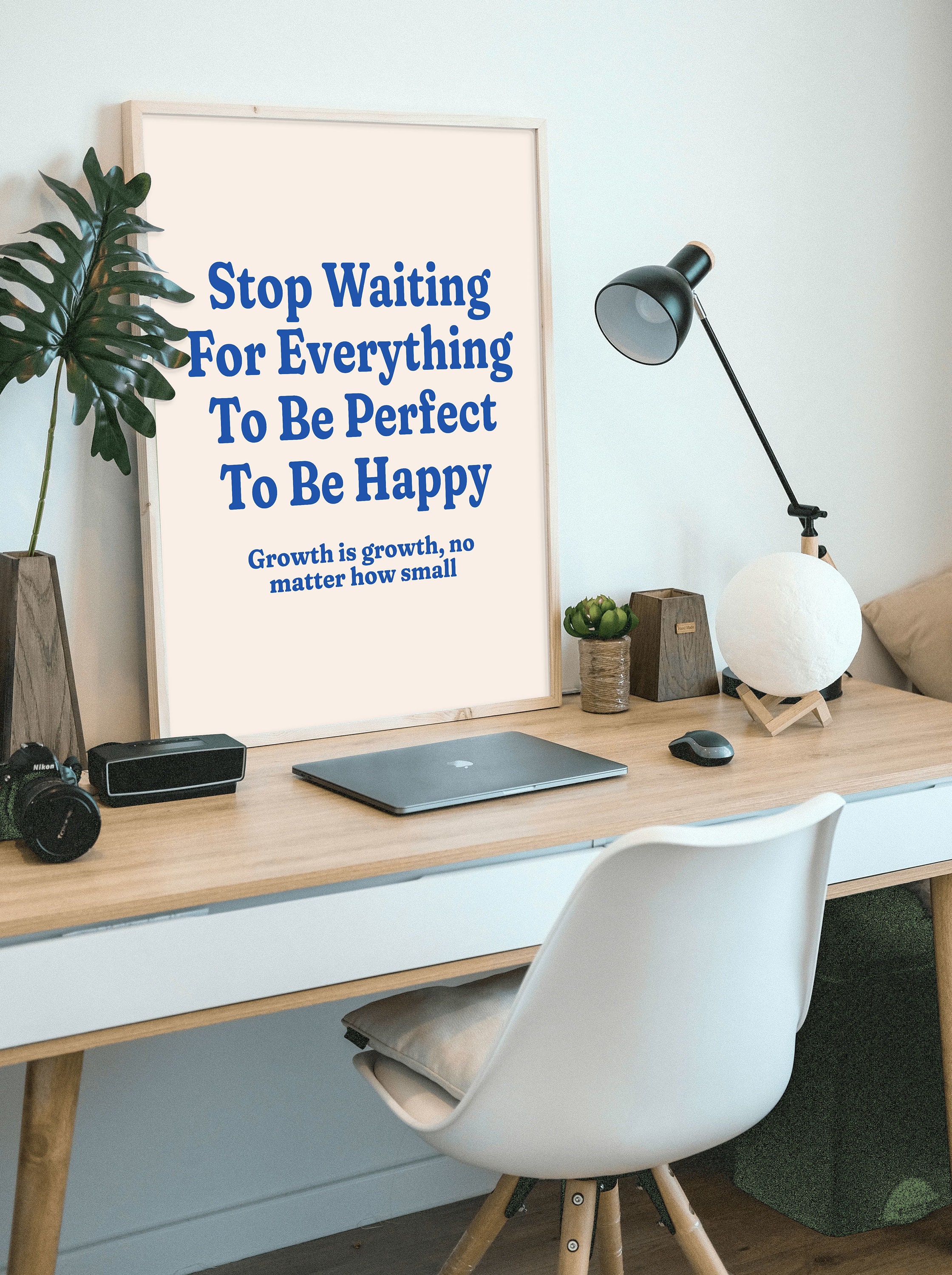 Retro Quote Wall Art Blue Wall Decor Aesthetic Poster - Etsy